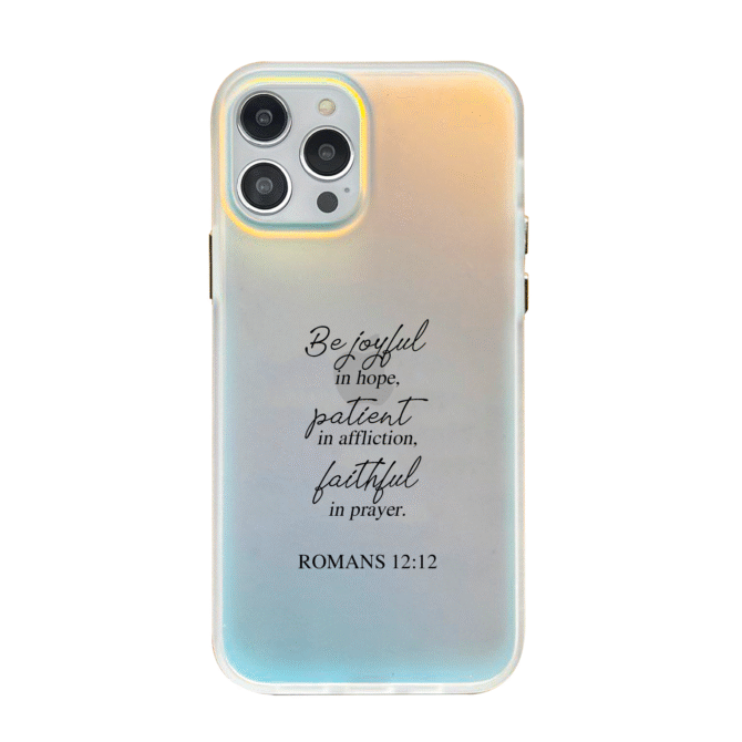 Romans 12:12 | Bible Verse | Pop Case Aurora Gradient Phone Case – POP ...